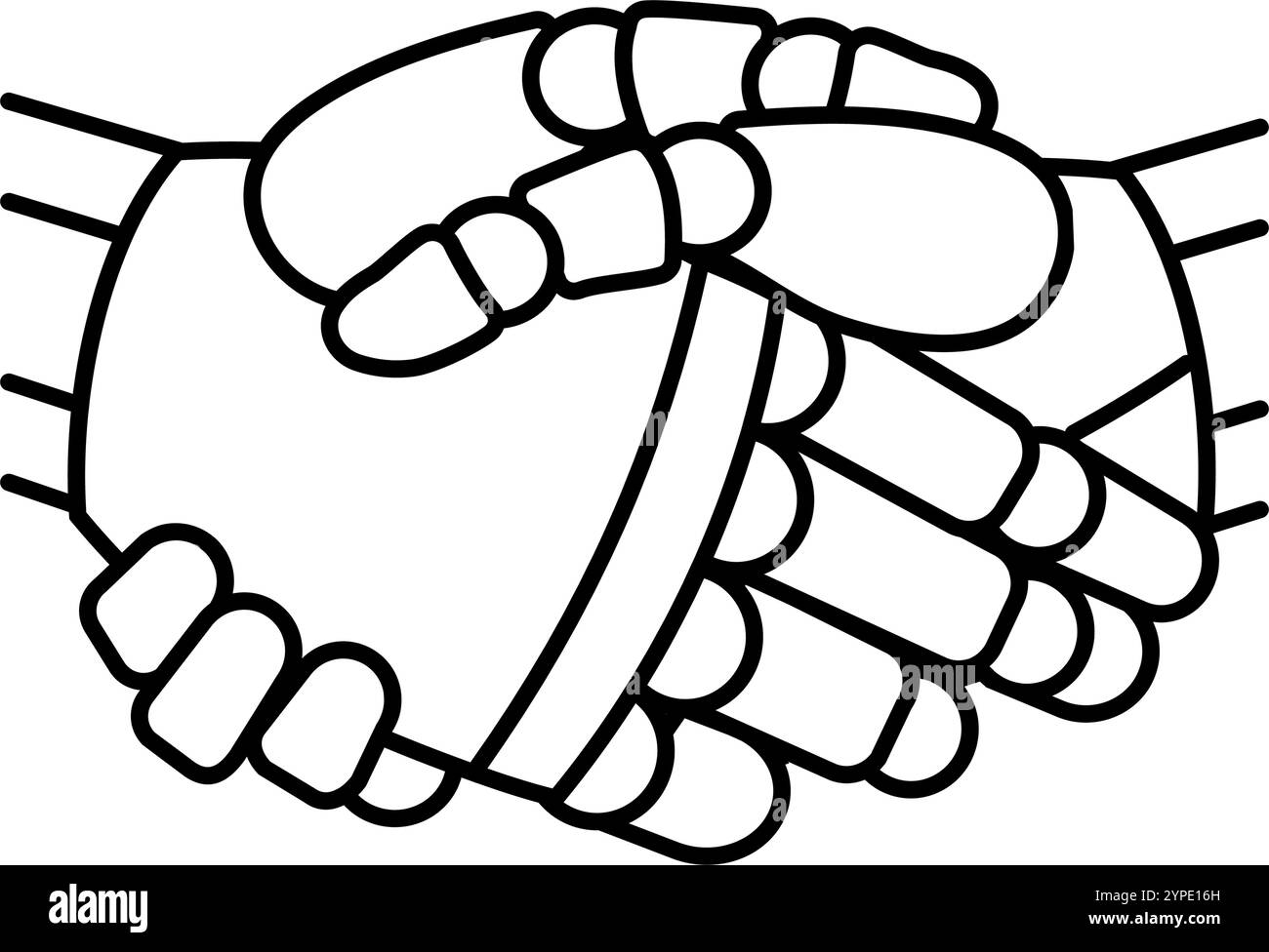 handshake robot hand gesture line icon vector illustration Stock Vector Image & Art - Alamy