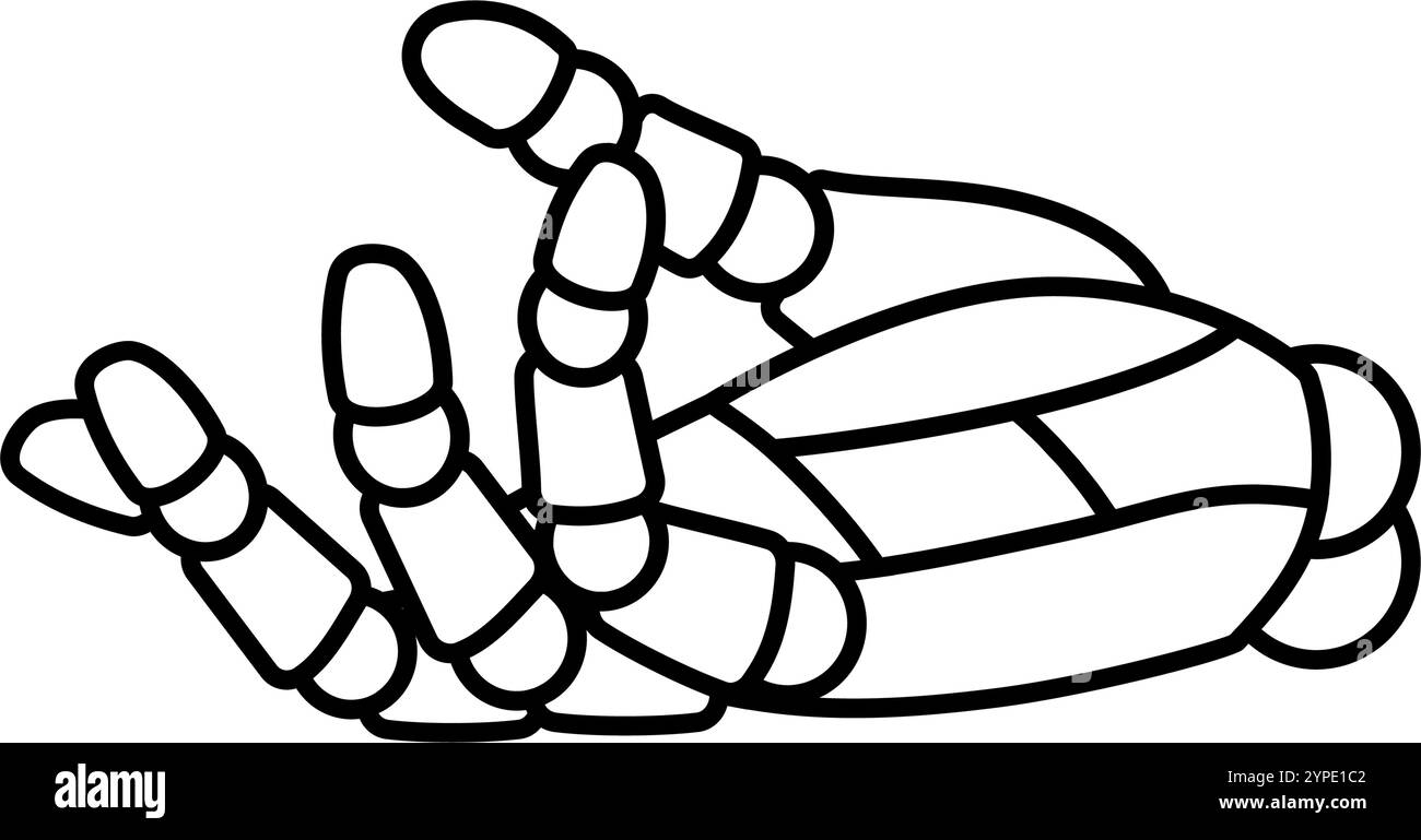 give robot hand gesture line icon vector illustration Stock Vector Image & Art - Alamy