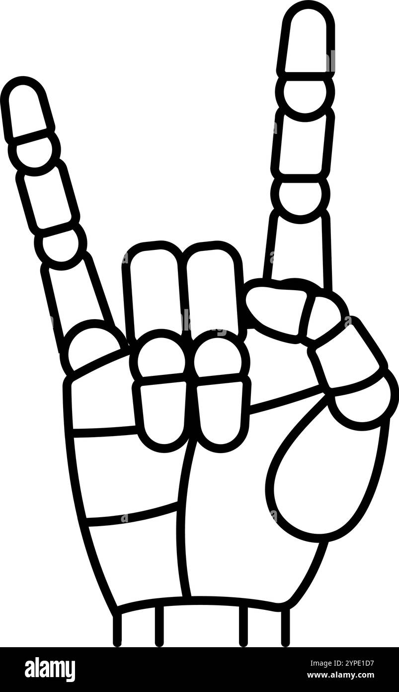 grip robot hand gesture line icon vector illustration Stock Vector Image & Art - Alamy