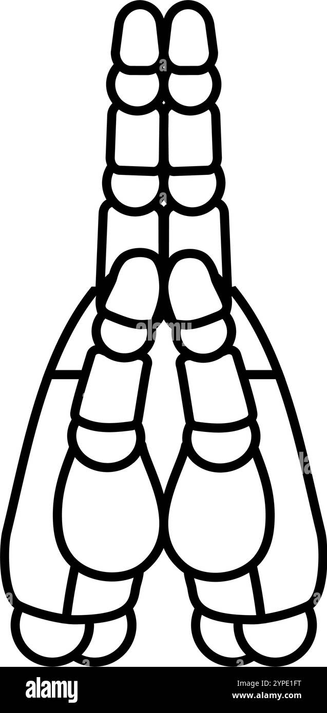 victory robot hand gesture line icon vector illustration Stock Vector Image & Art - Alamy