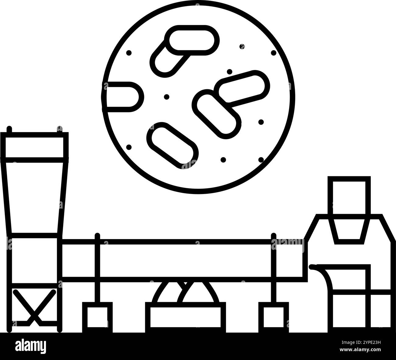 drying wood pellets line icon vector illustration Stock Vector Image ...