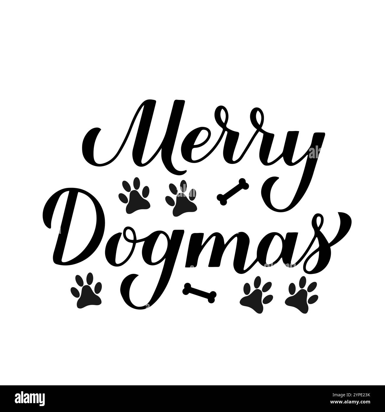 Merry xmas puppy vintage Stock Vector Images - Alamy