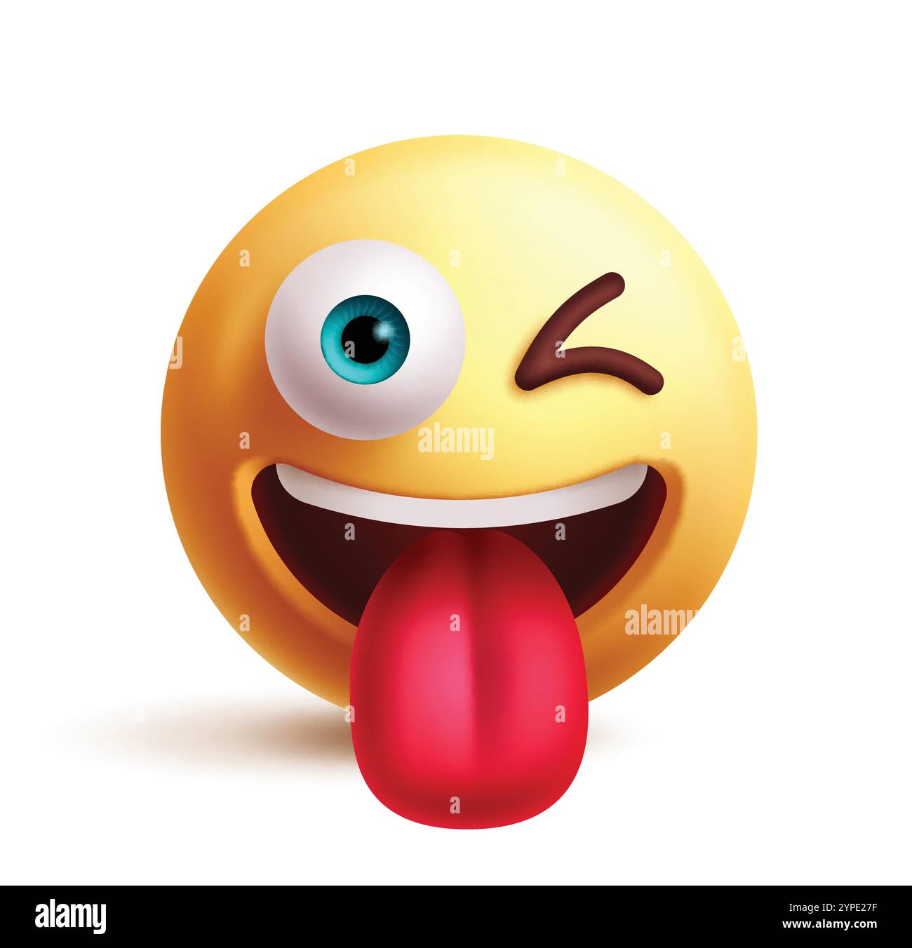Winking emoji 3d clipart character. Wink emoji face, naughty, silly ...