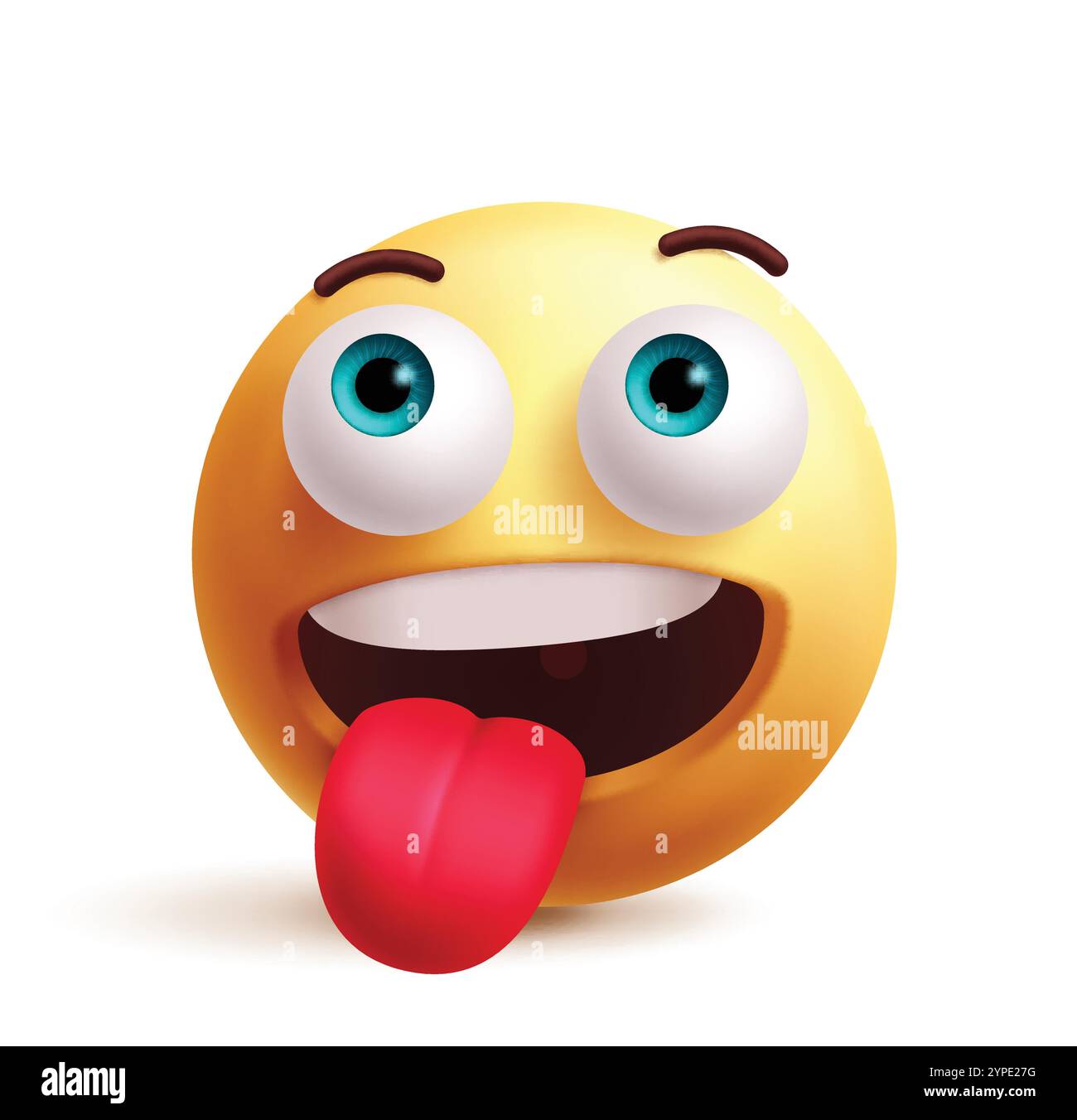 Crazy emoji 3d clipart character. Naughty emoji face, goofy, silly, playful, enjoy, fun, teasing ...
