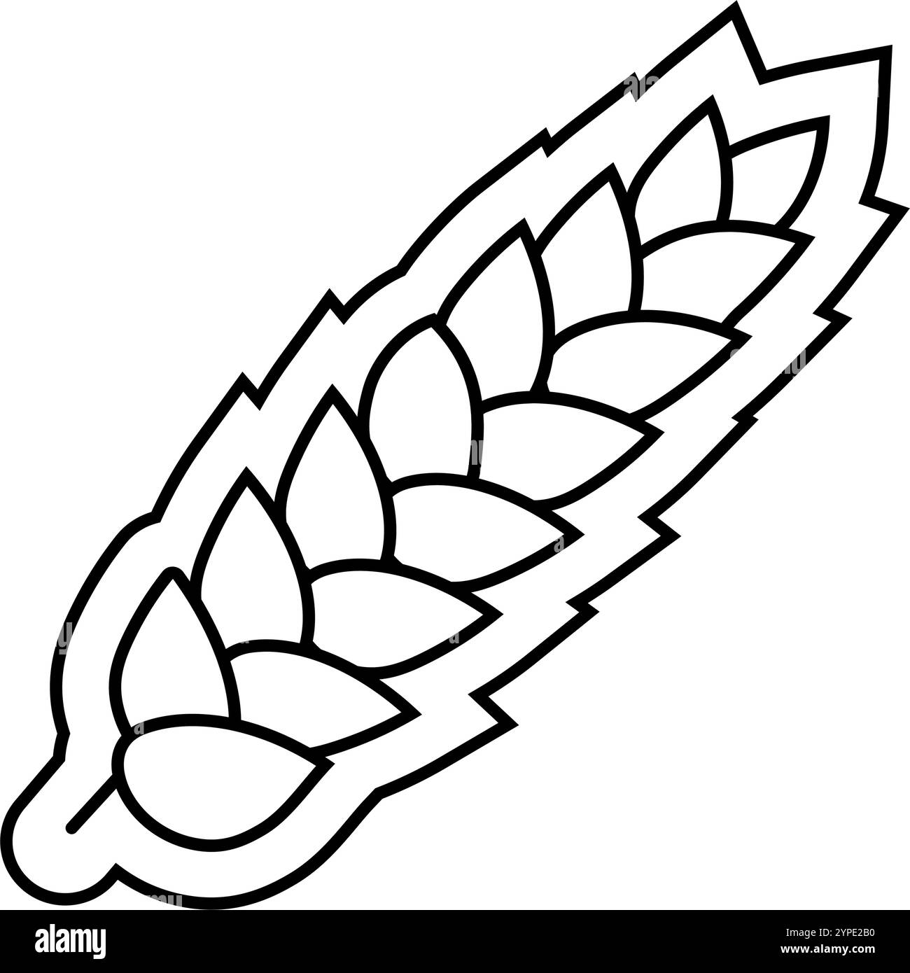 wheat allergen free product food line icon vector illustration Stock ...