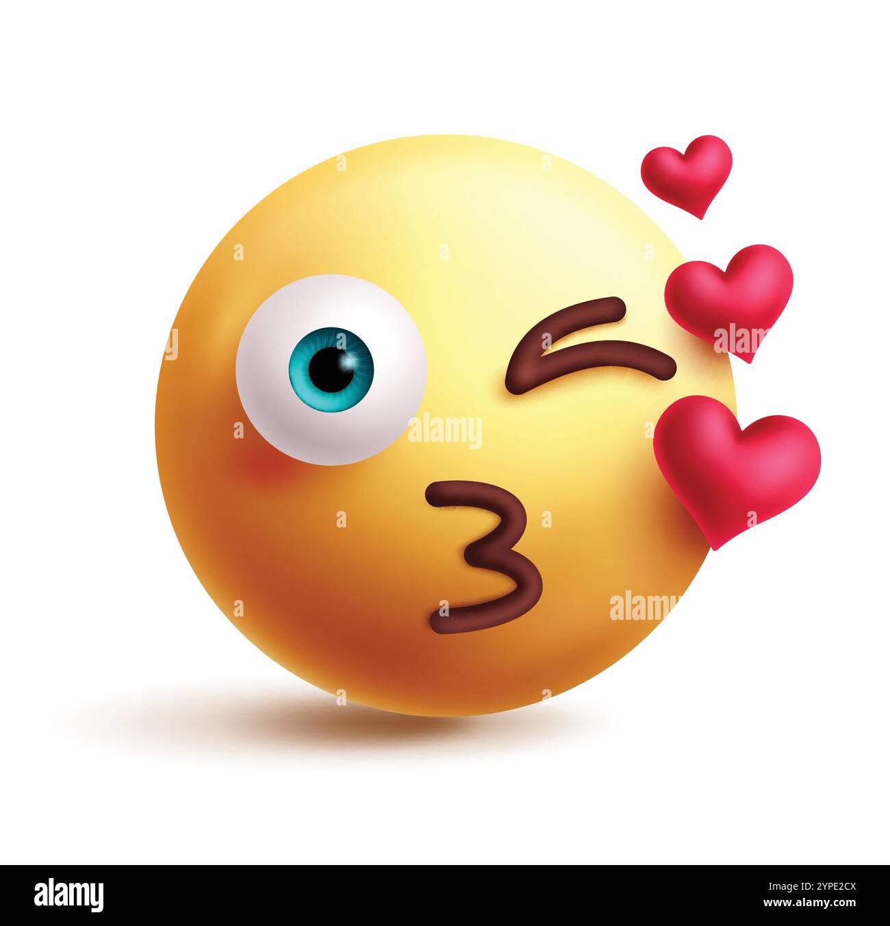In love emoji 3d clipart character. Emoji character in happy face ...