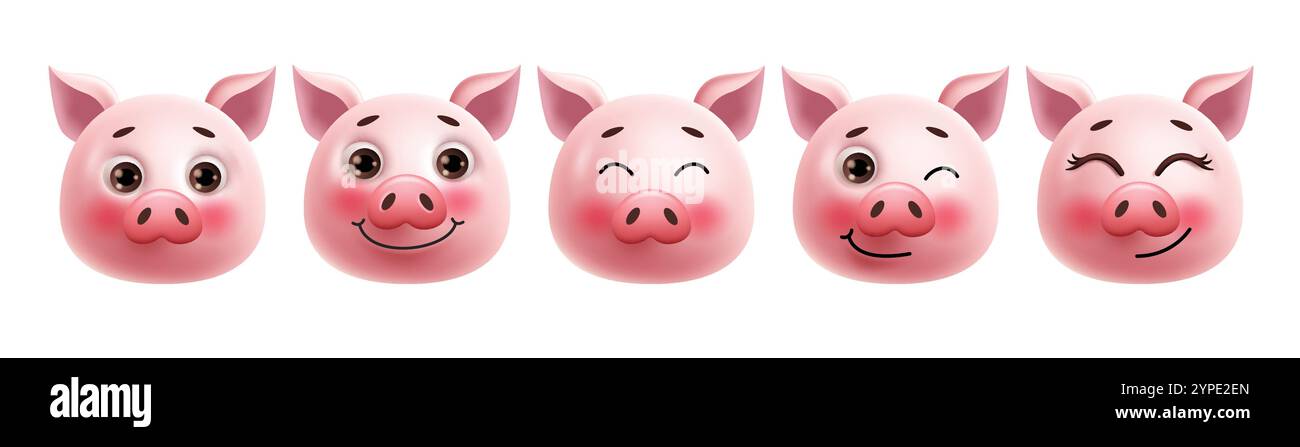 Pig with cheeks Stock Vector Images - Alamy