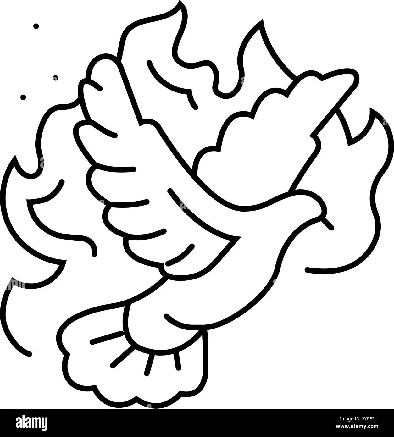 pentecost feast catholic holiday line icon vector illustration Stock ...