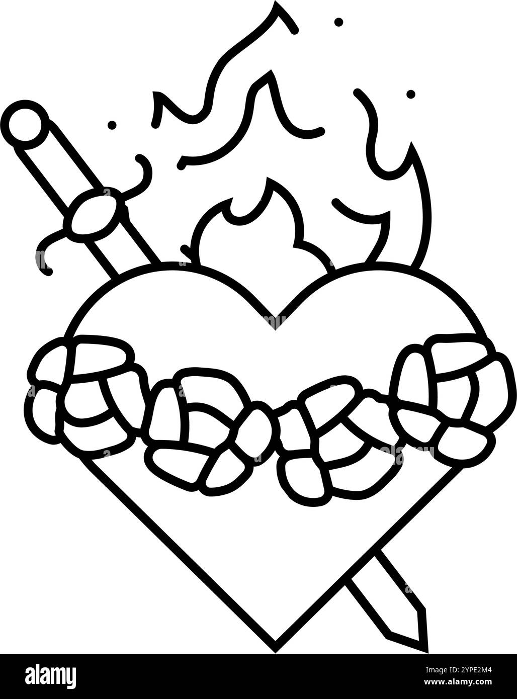 immaculate heart of mary feast catholic holiday line icon vector ...