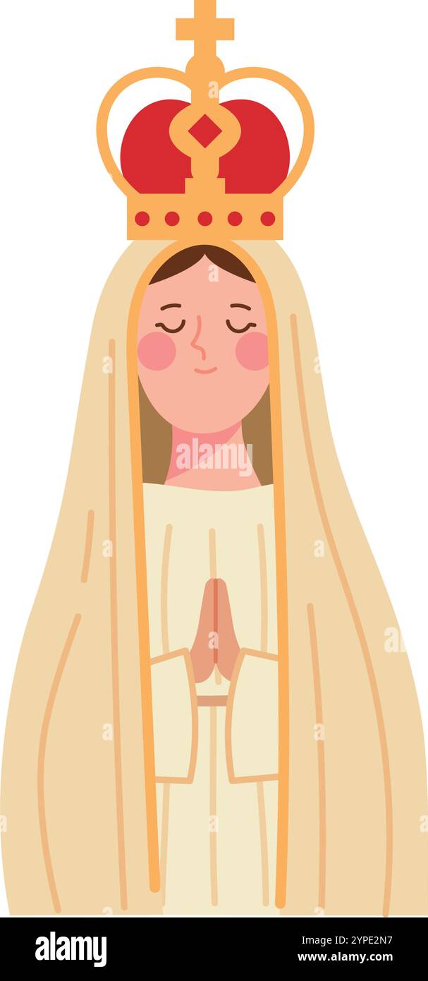 virgin of fatima face Stock Vector Image & Art - Alamy