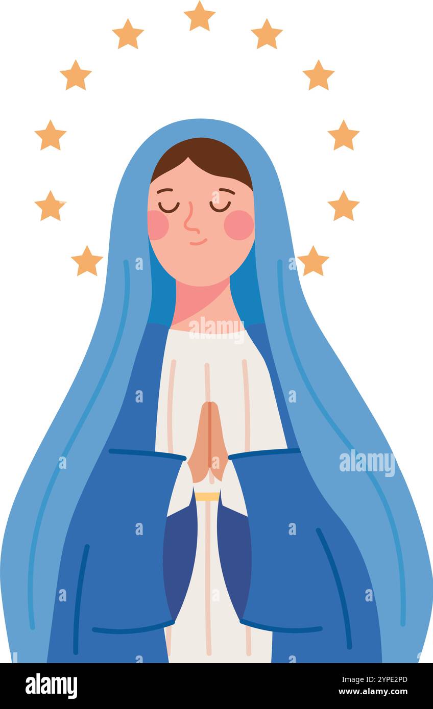 miraculous virgin mary Stock Vector Image & Art - Alamy