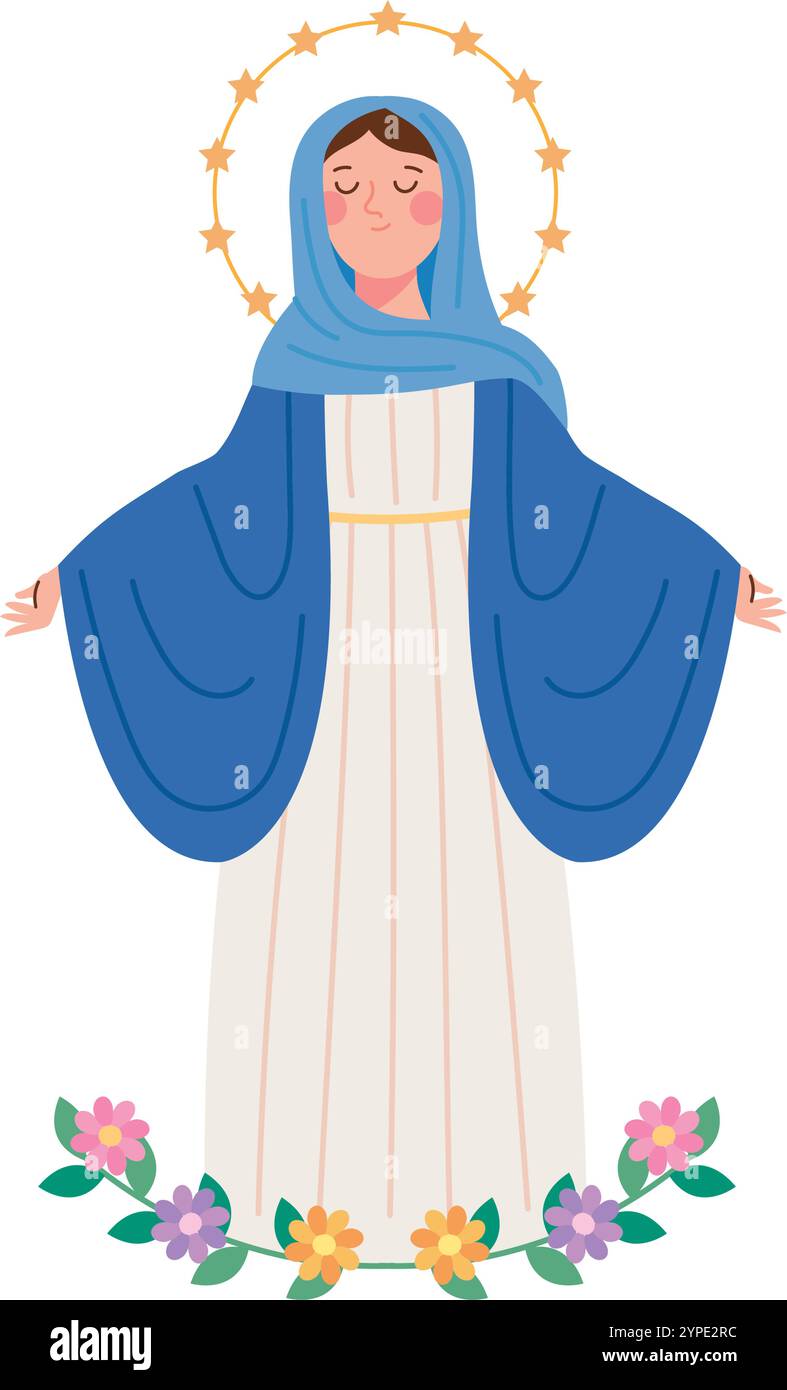 miraculous virgin statue Stock Vector Image & Art - Alamy