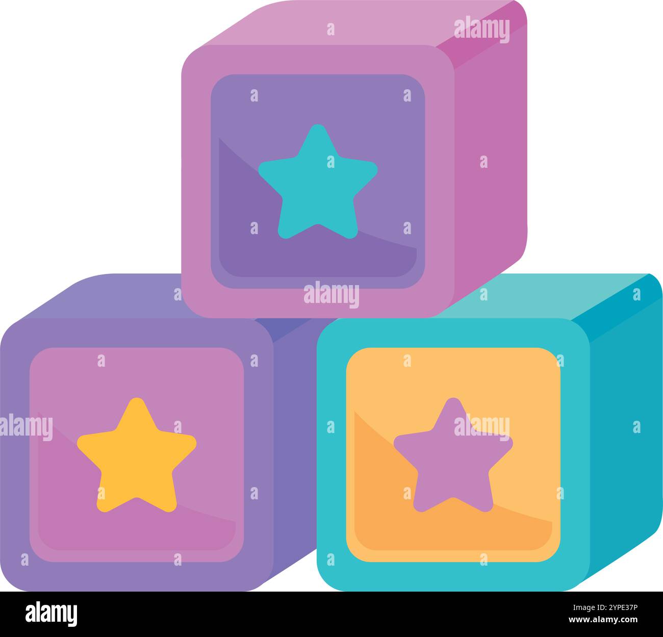 Kid playing toy blocks Stock Vector Images - Alamy