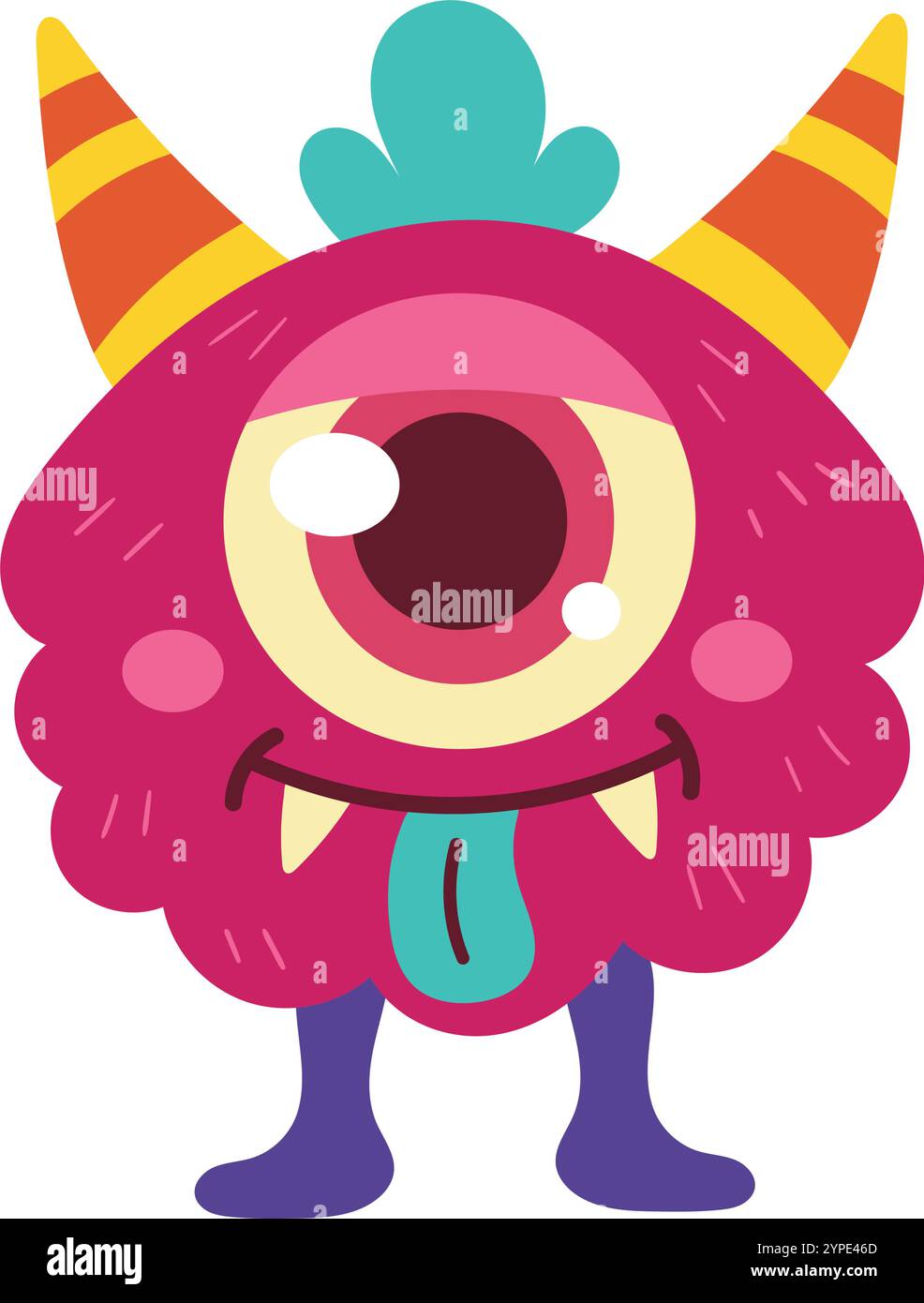 cute monster tongue out Stock Vector Image & Art - Alamy