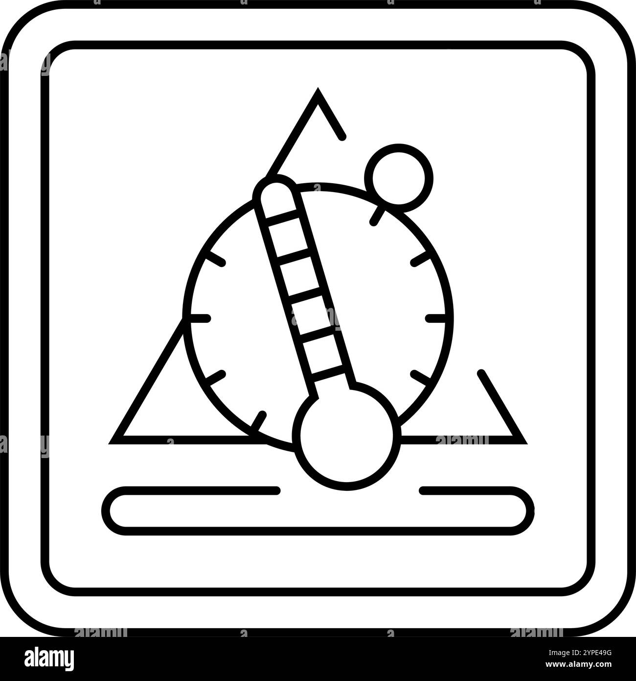 temperature sensitive product label warning line icon vector ...