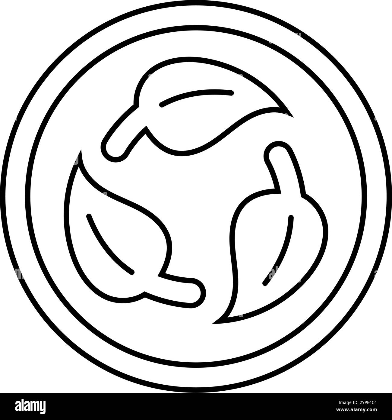 biodegradable product label warning line icon vector illustration Stock ...