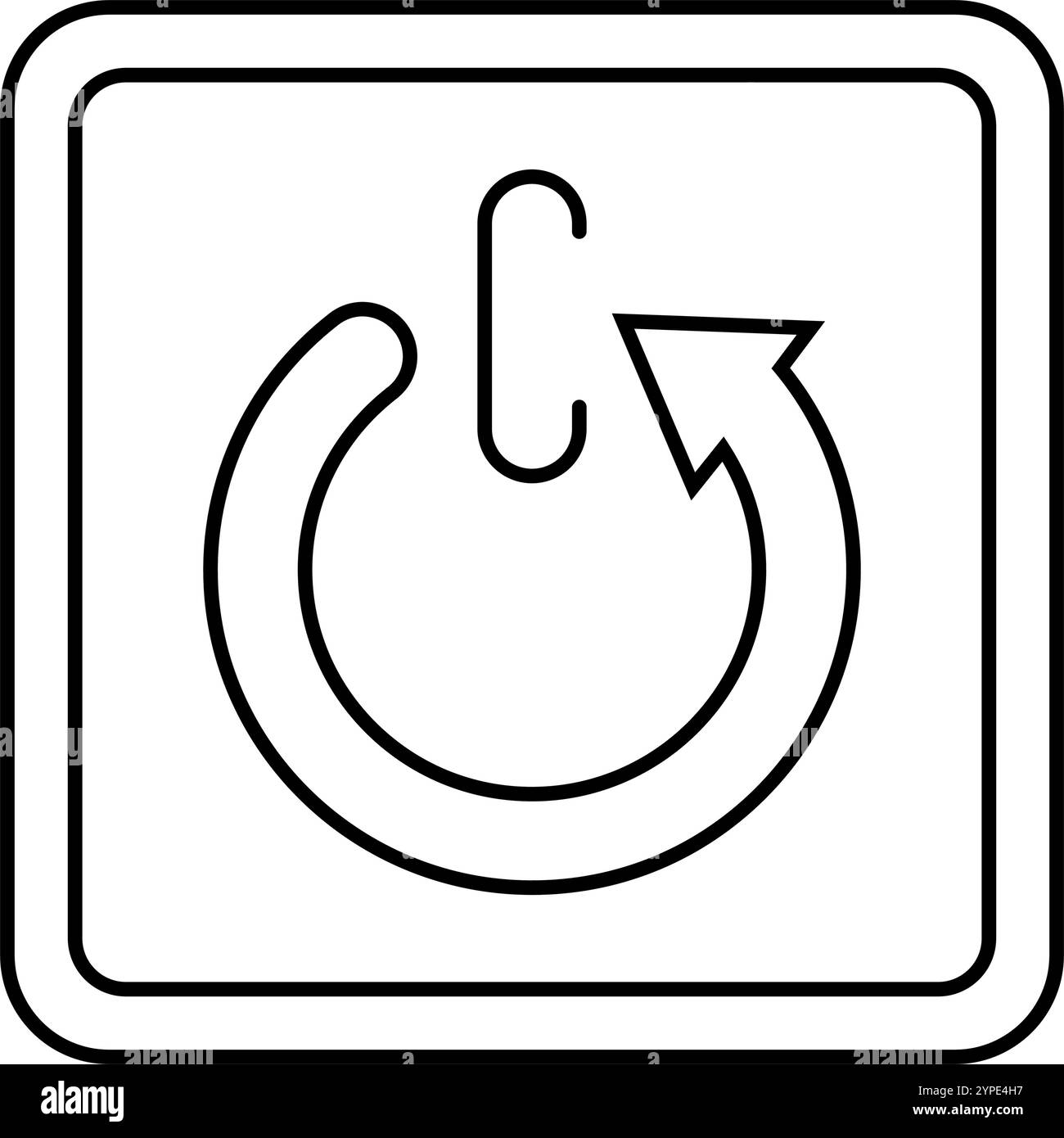 automatic shut down product label caution line icon vector illustration ...