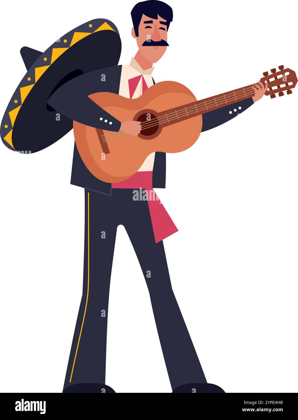 mexican mariachi playing guitar Stock Vector Image & Art - Alamy