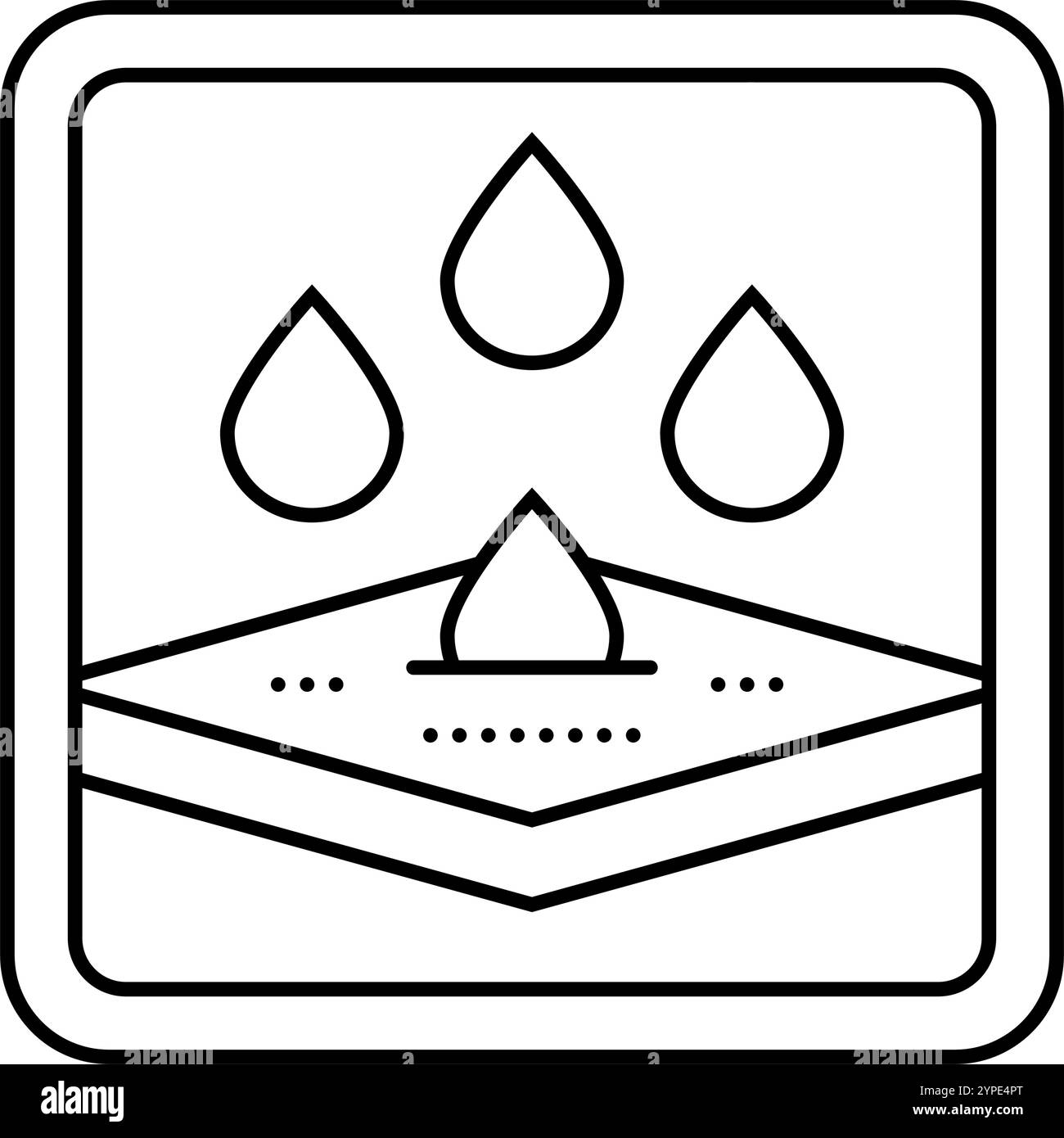 fast absorbing product label caution line icon vector illustration ...