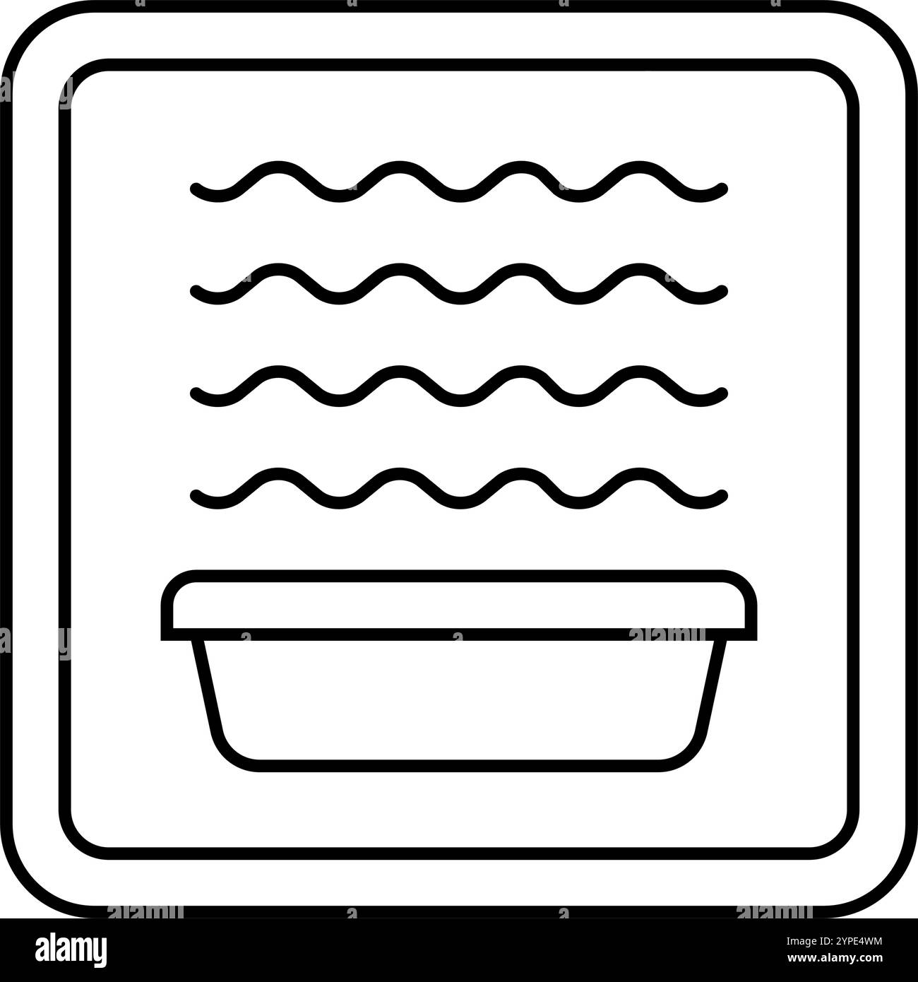 microwave safe label product caution line icon vector illustration ...