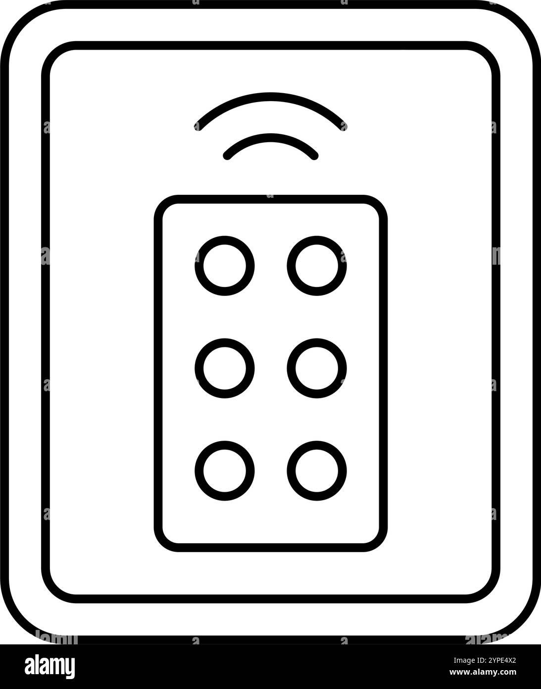 remote control label product caution line icon vector illustration ...