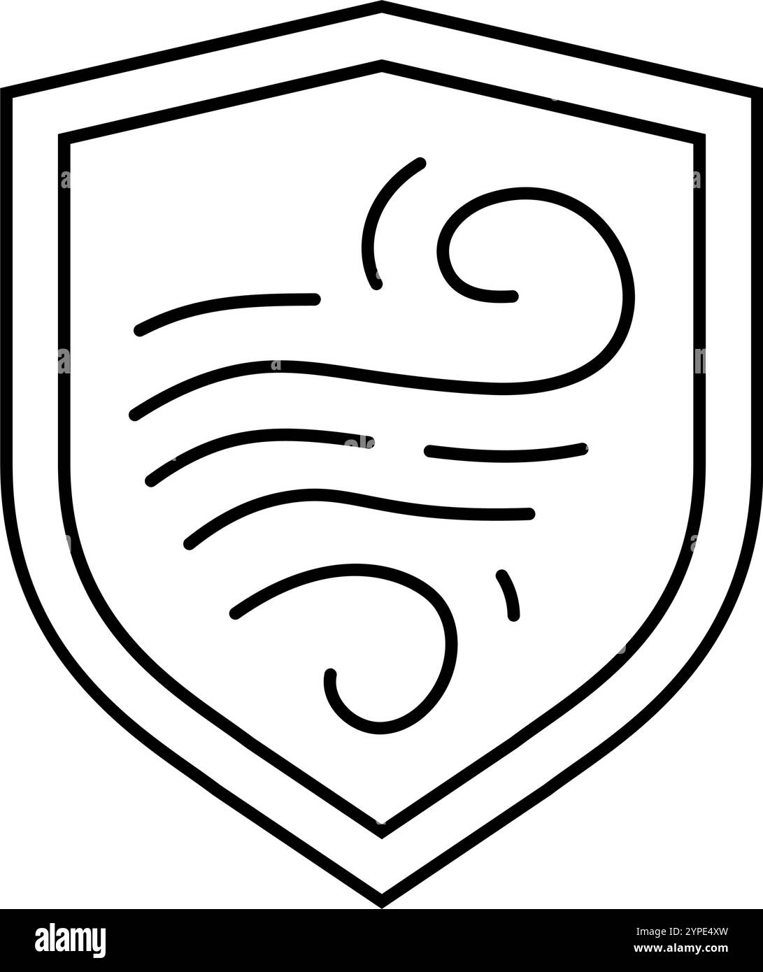 storm resistant label product caution line icon vector illustration ...