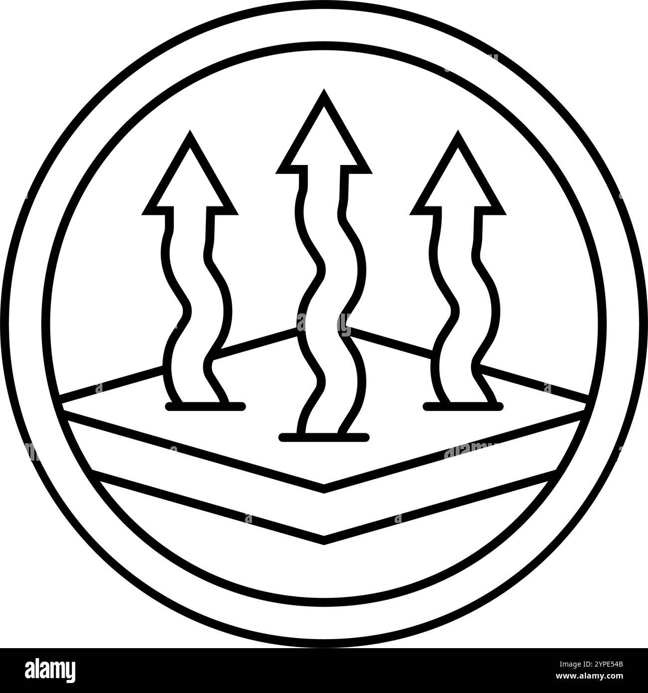 breathable fabric label product caution line icon vector illustration ...