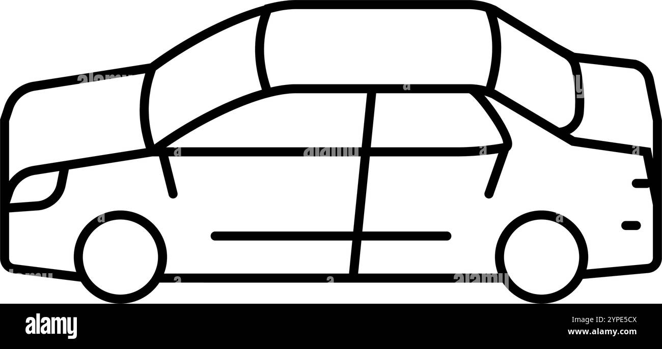 car modern vehicle line icon vector illustration Stock Vector Image ...