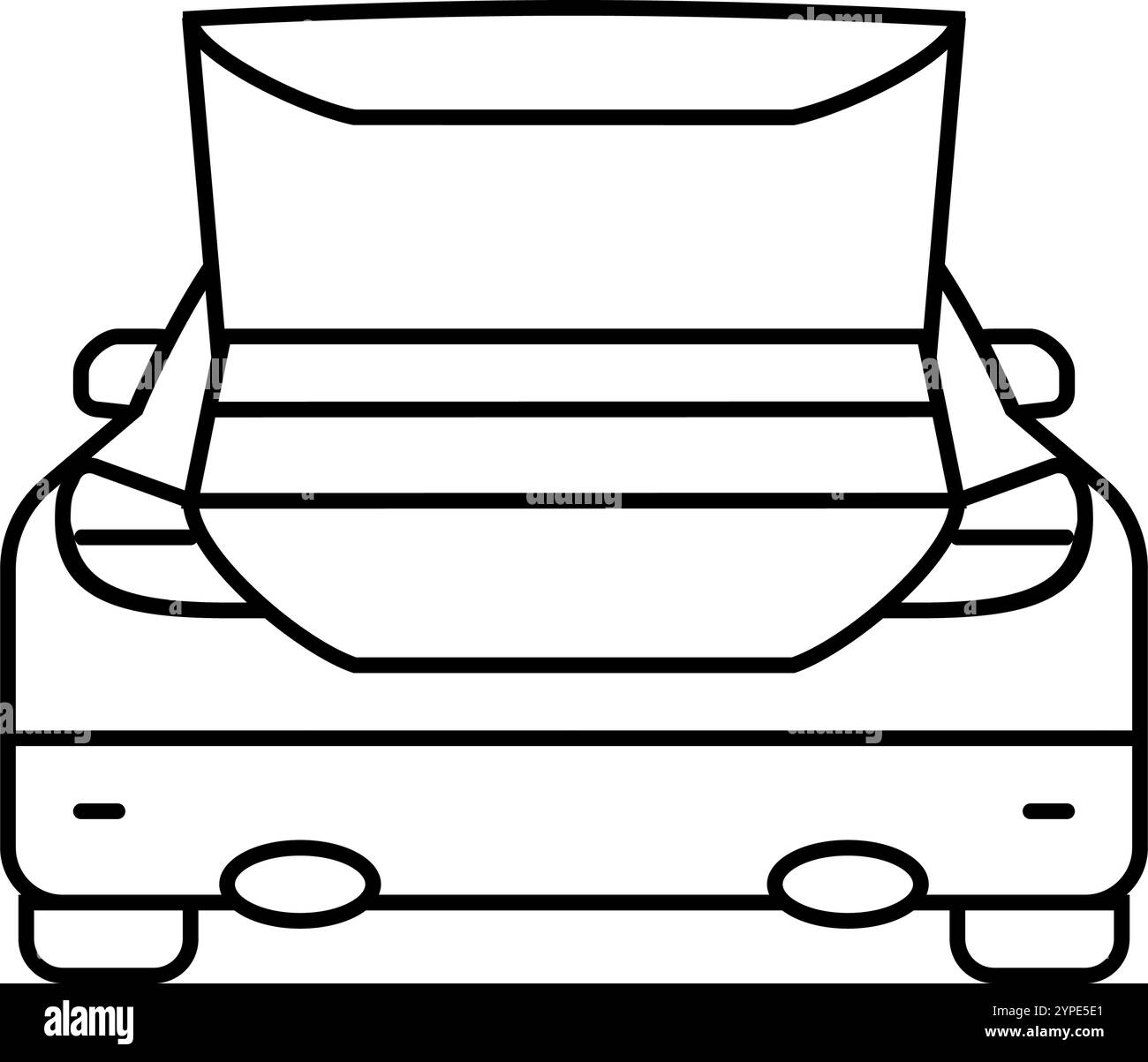 trunk car auto line icon vector illustration Stock Vector Image & Art ...