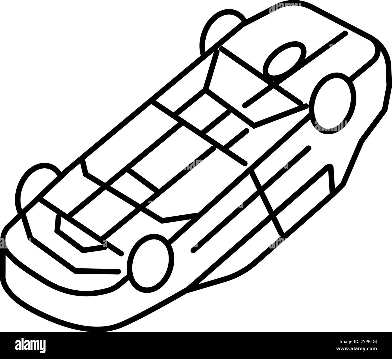 upside down car modern line icon vector illustration Stock Vector Image ...