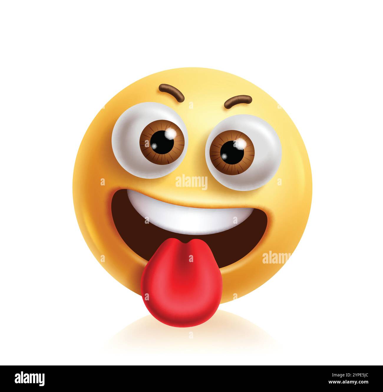 Goofy emoji clipart 3d character. Silly emoji character in naughty, crazy, fun, happy, joking ...