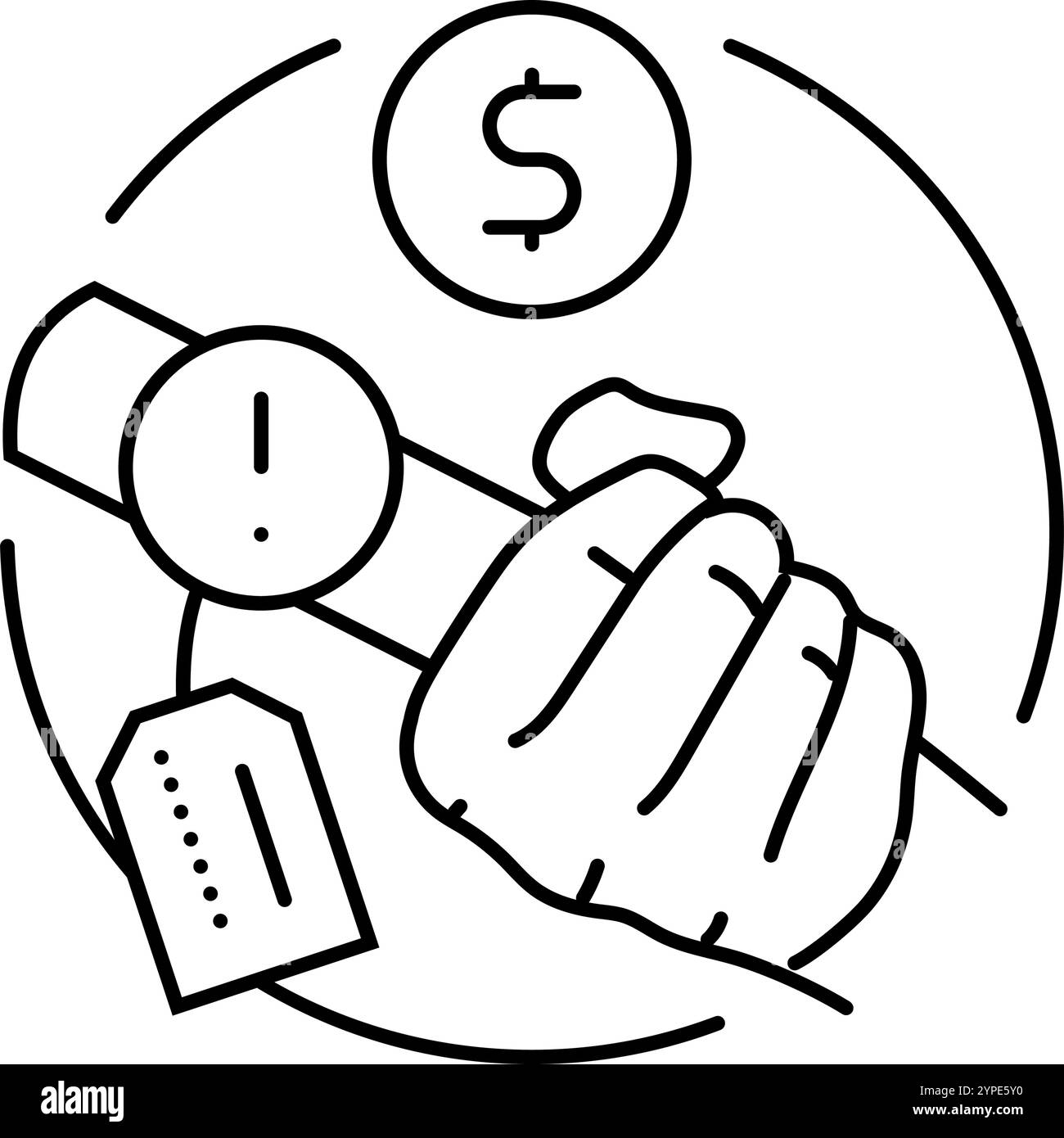 insider trading money business cash line icon vector illustration Stock ...