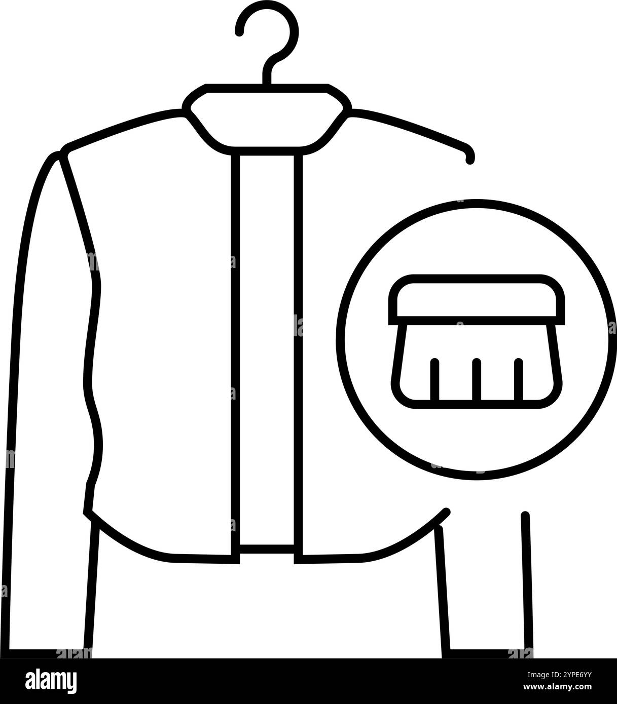 suede cleaning laundry wash line icon vector illustration Stock Vector ...