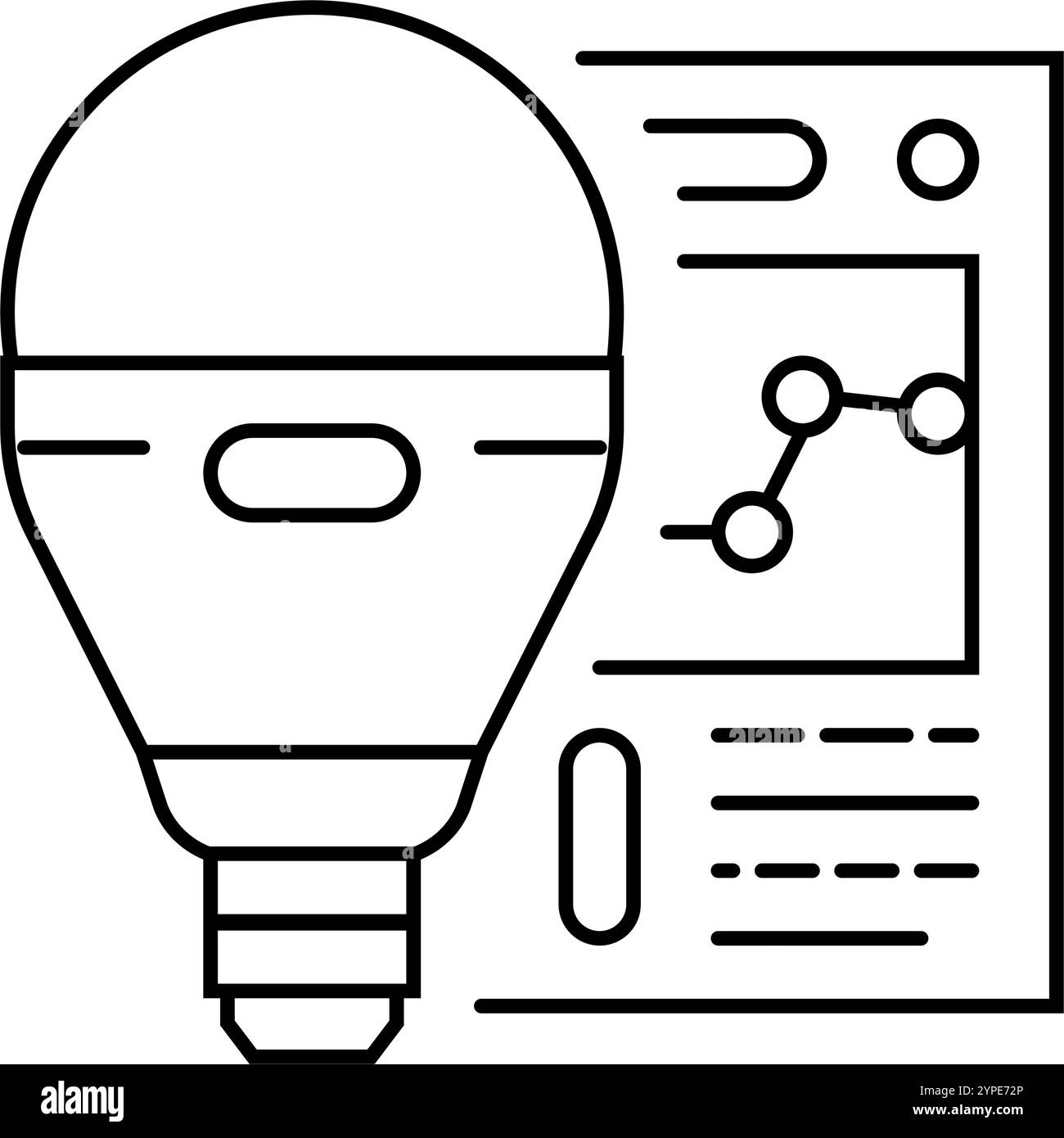 lighting audit energy line icon vector illustration Stock Vector Image ...