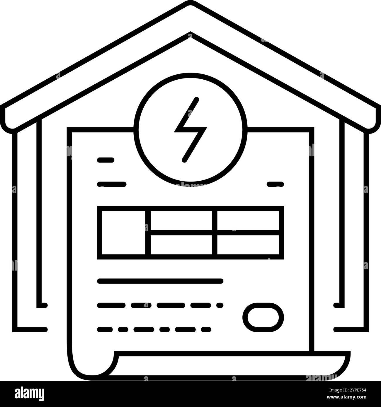 home energy audit line icon vector illustration Stock Vector Image ...