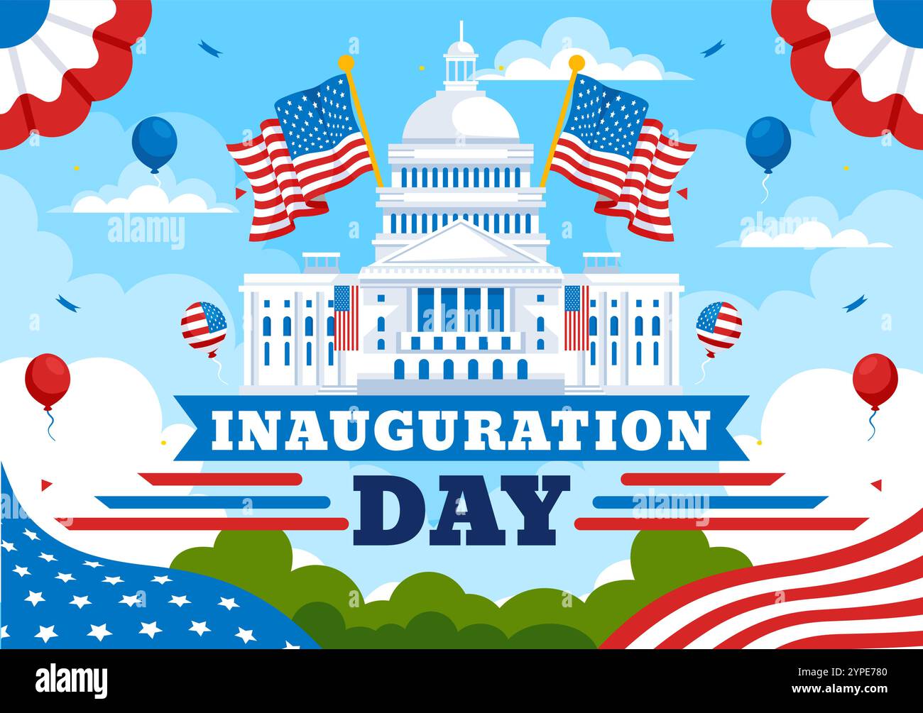 USA Presidential Inauguration Day Vector Illustration on January 20 ...