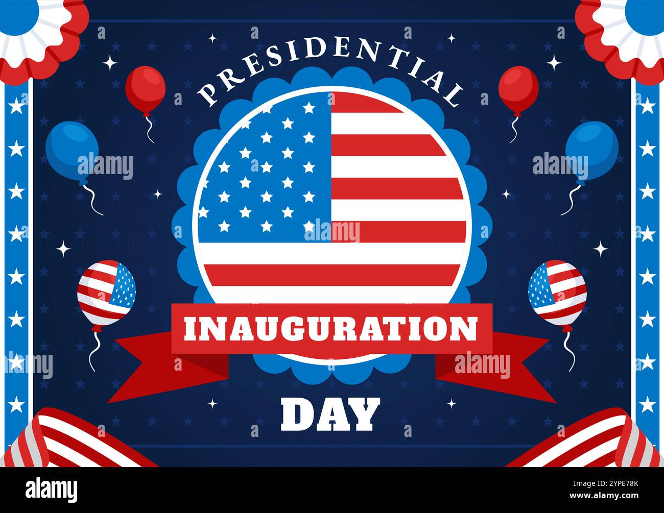 USA Presidential Inauguration Day Vector Illustration on January 20 ...