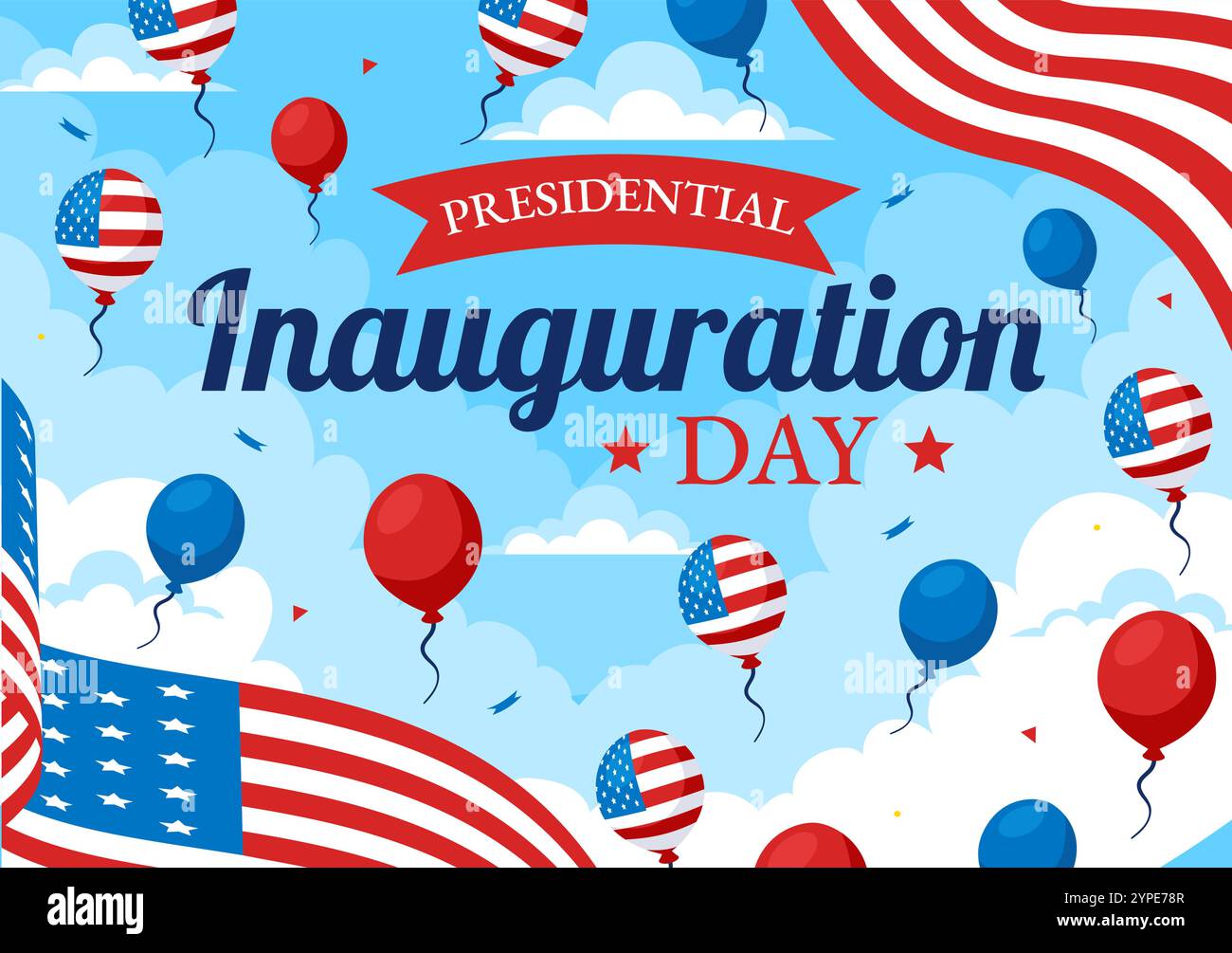 USA Presidential Inauguration Day Vector Illustration on January 20 ...