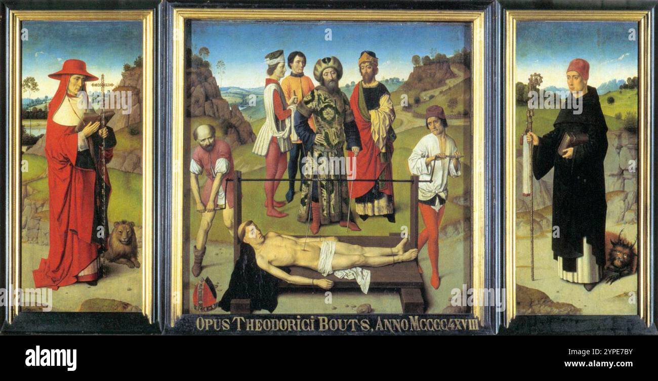 1 ⁄ 7 More details Dieric Bouts - Martyrdom of St Erasmus (triptych Stock Photo - Alamy