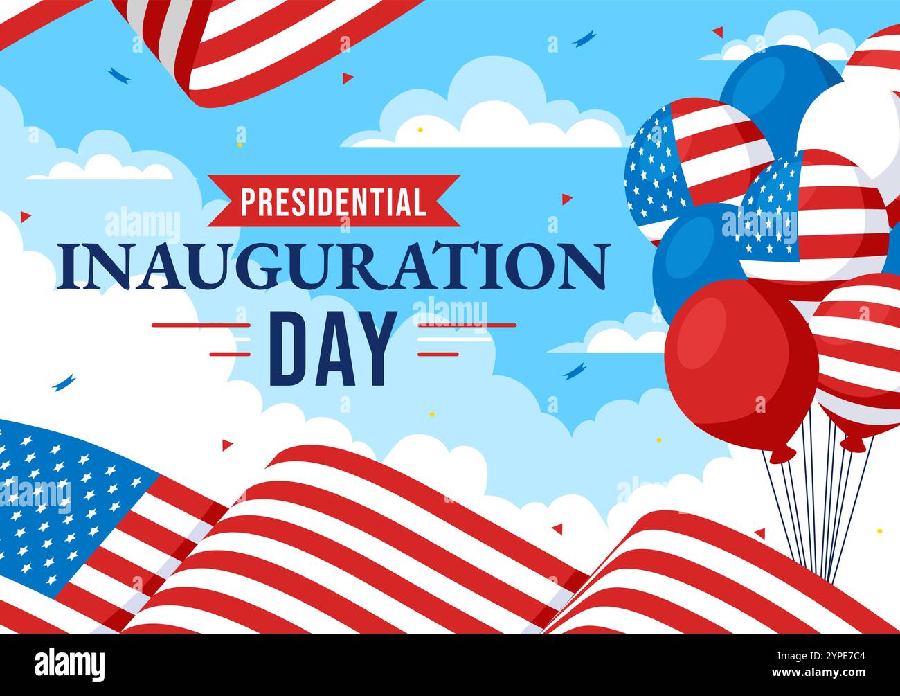USA Presidential Inauguration Day Vector Illustration on January 20 ...
