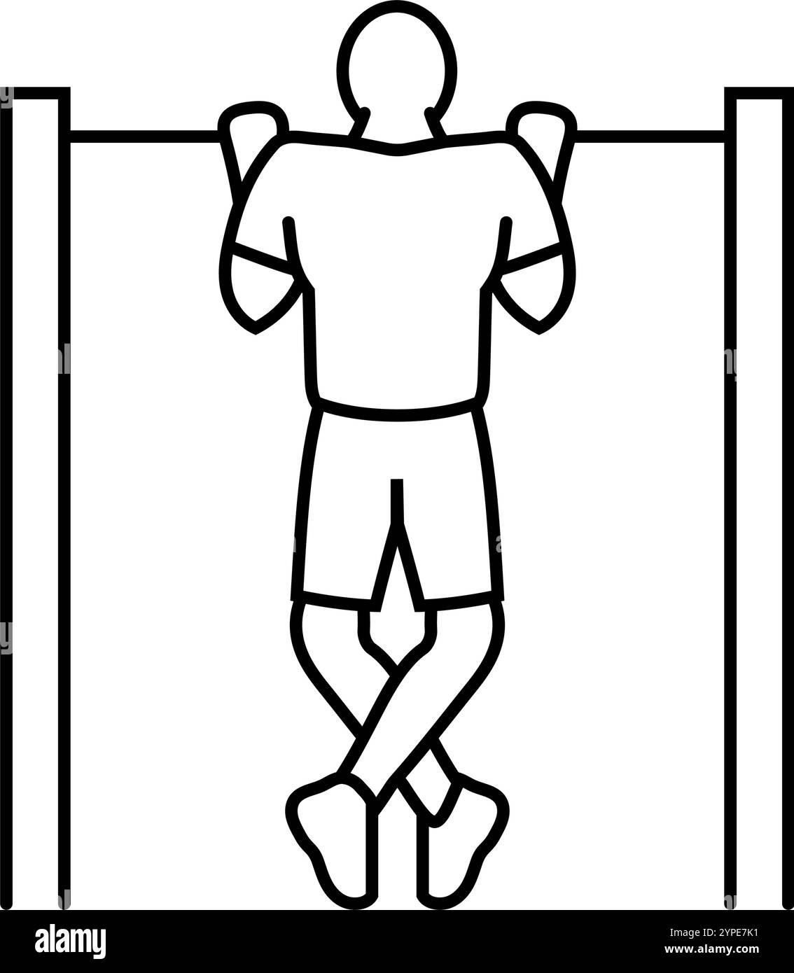 upright rows arm fitness exercise line icon vector illustration Stock ...