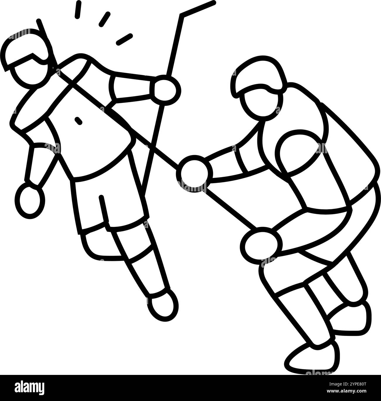 high sticking ice hockey sport line icon vector illustration Stock ...