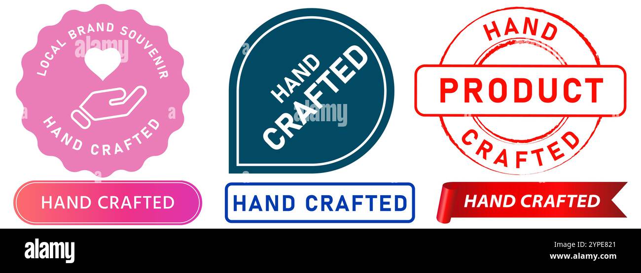 Hand-crafted product handmade craftsman packaging manually stamp ...