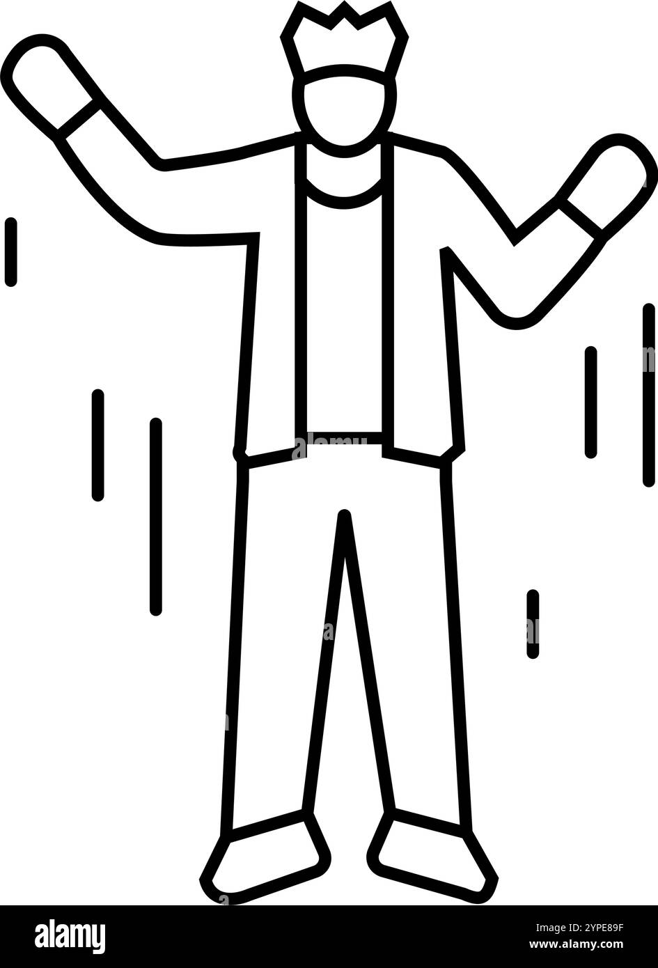 pogo dance subculture style line icon vector illustration Stock Vector ...