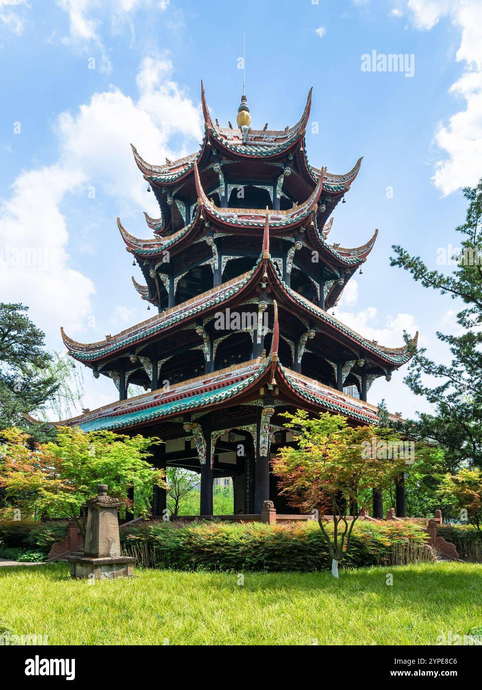 Chongli Pavilion, Wangjiang Tower Park, Chengdu, Sichuan, China Stock ...