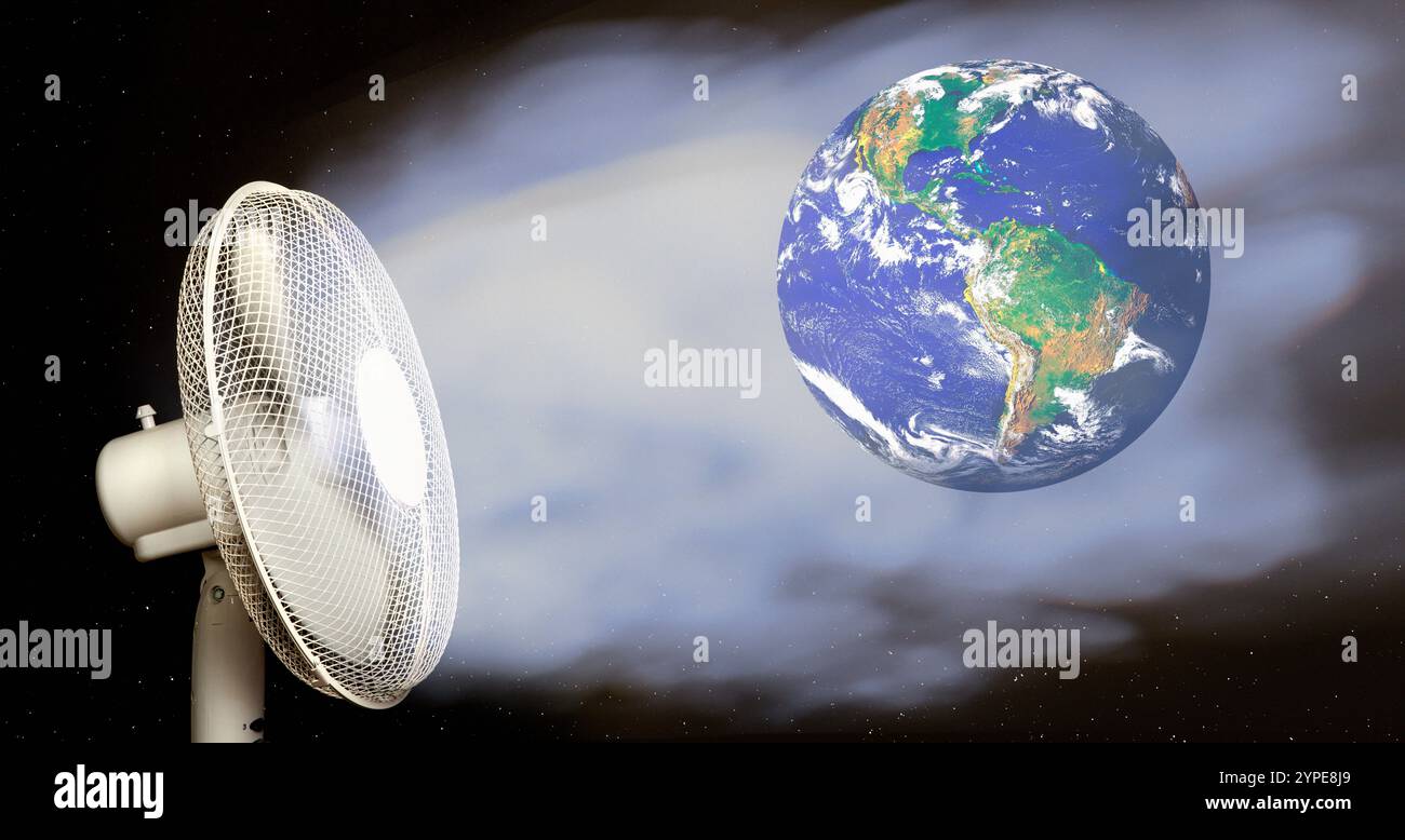Conceptual illustration of a cooling Earth. As the impacts of climate ...