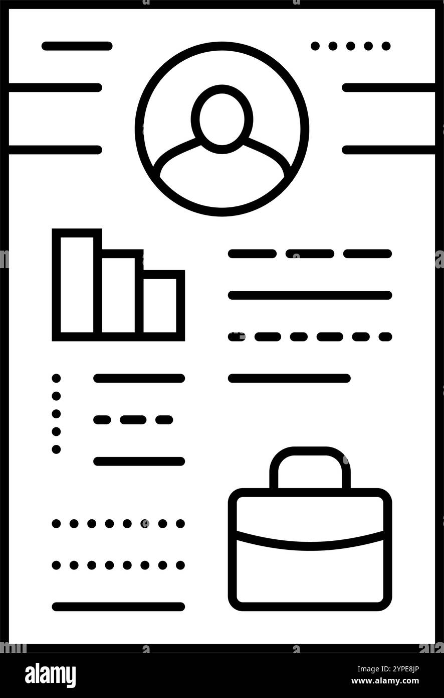 candidate persona recruitment business work job line icon vector ...