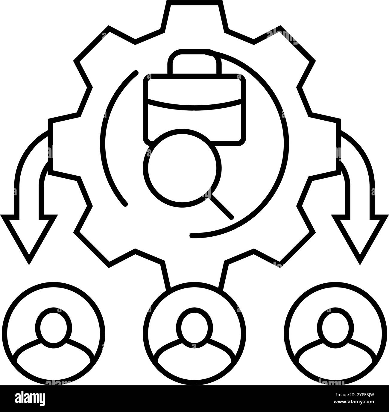 applicant tracking system ats line icon vector illustration Stock ...