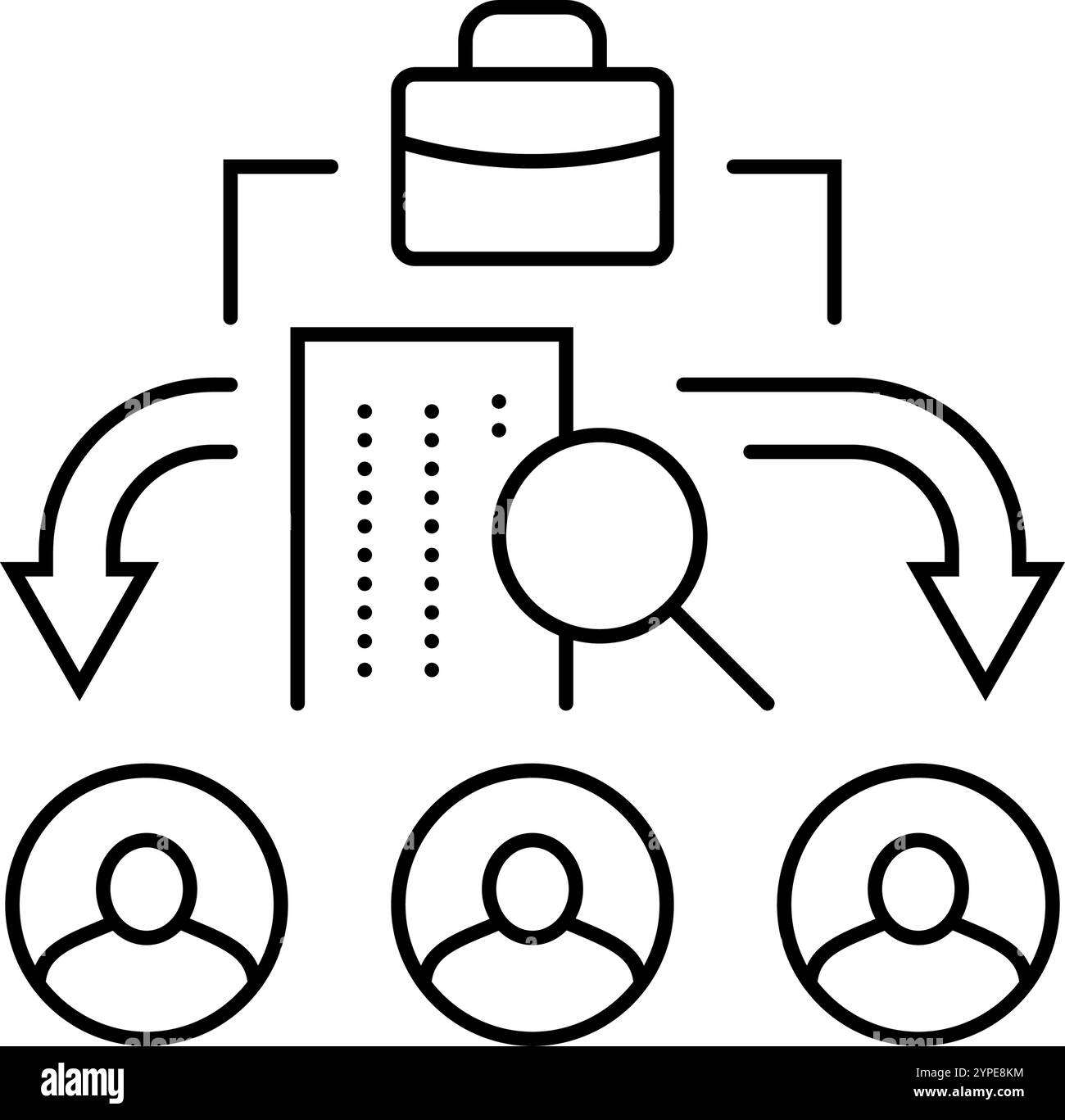 recruitment process outsourcing rpo line icon vector illustration Stock ...
