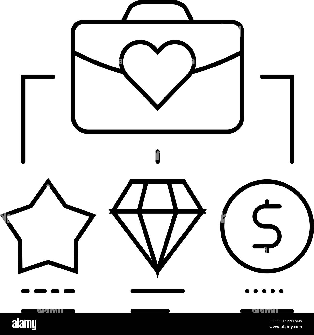 employer value proposition evp line icon vector illustration Stock ...